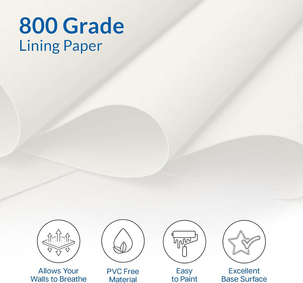 Mav Erfurt 800 Grade Lining Paper SINGLE Roll (10m x 53cm) – UK ...