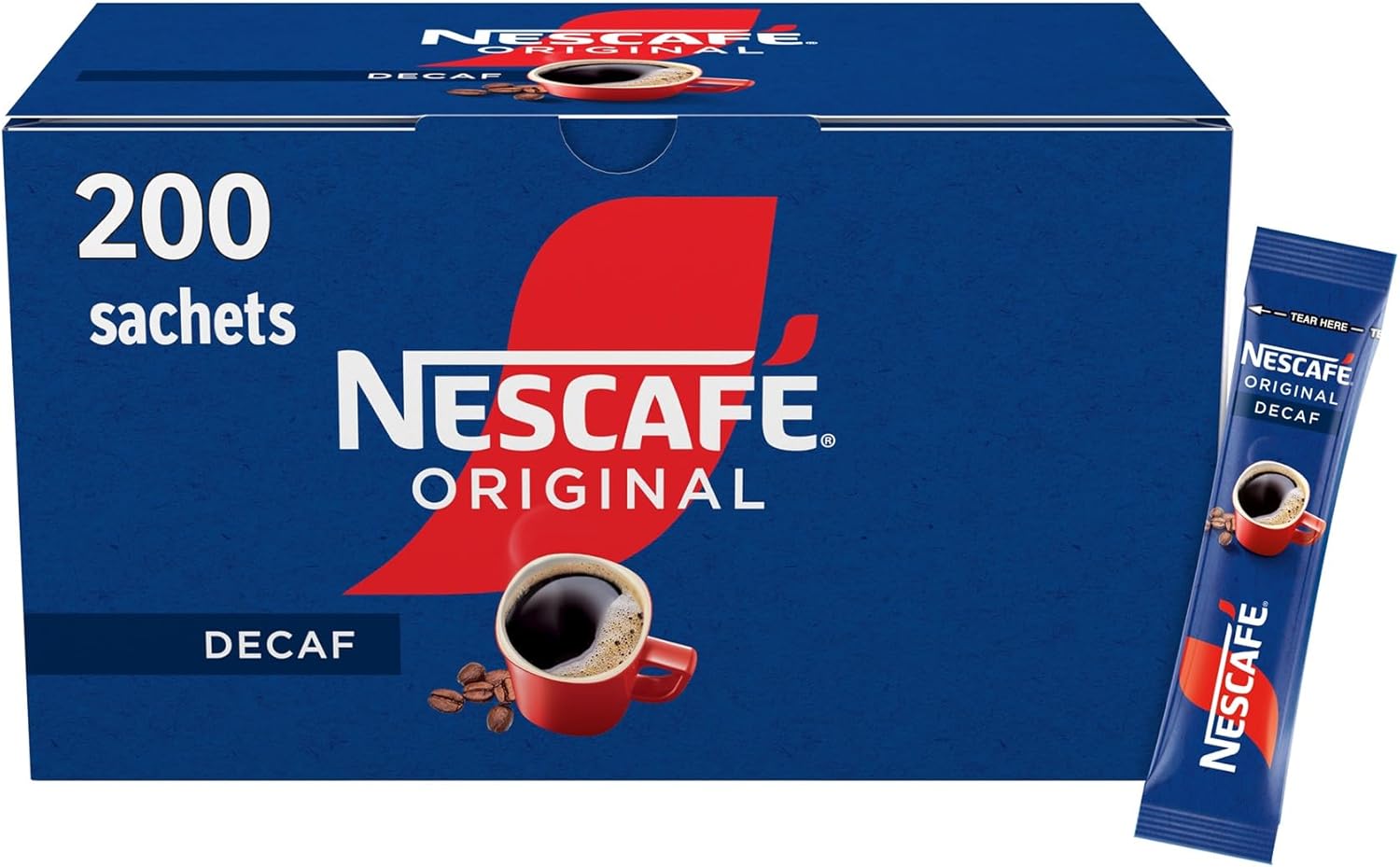 Nescafe Decaffeinated One Cup Sticks Coffee Sachets (Pack of 200) - UK ...