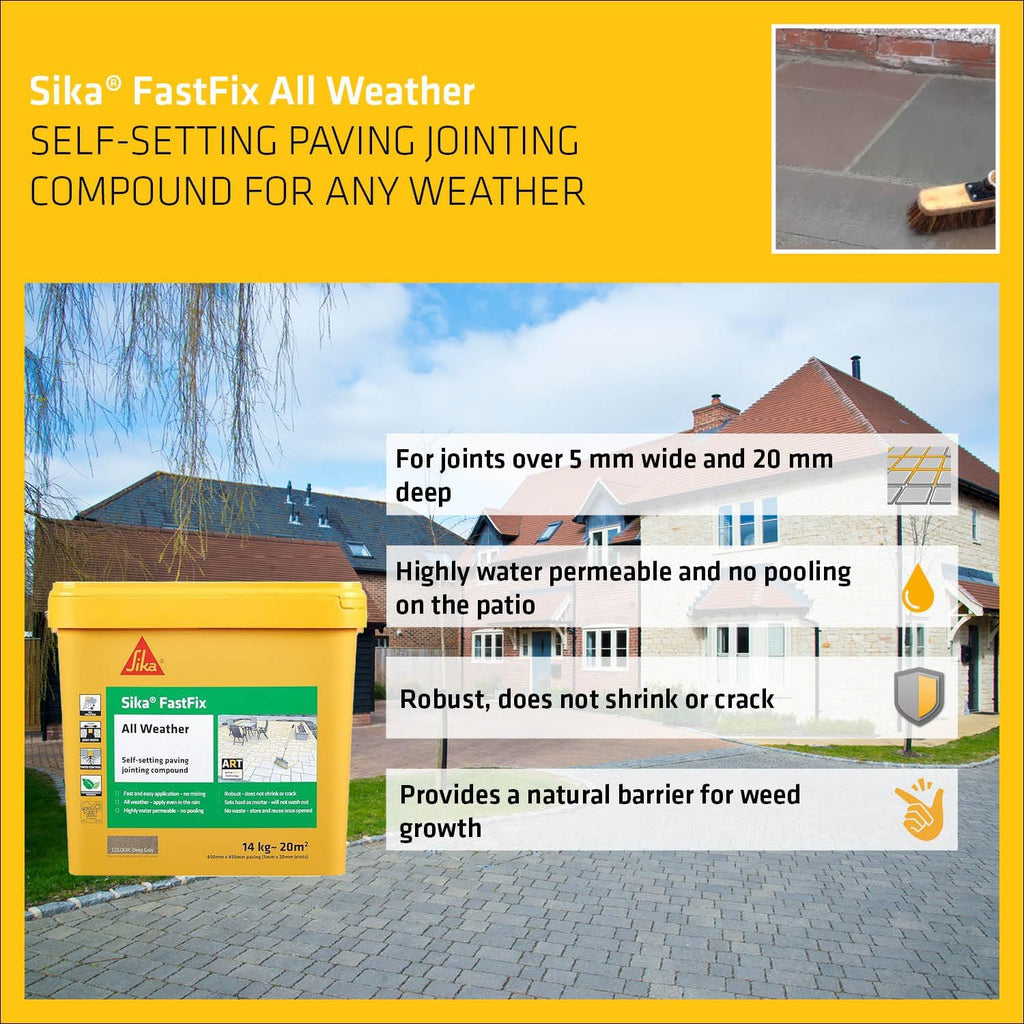 Sika FastFix All Weather Self-Setting Paving Jointing Compound | Ready ...