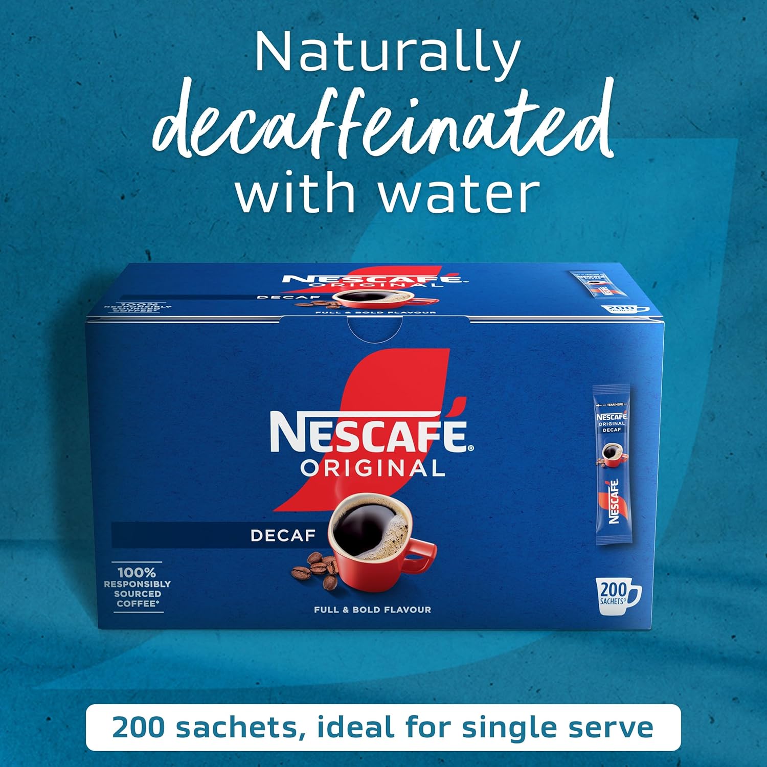 Nescafe Decaffeinated One Cup Sticks Coffee Sachets (Pack of 200) - UK ...