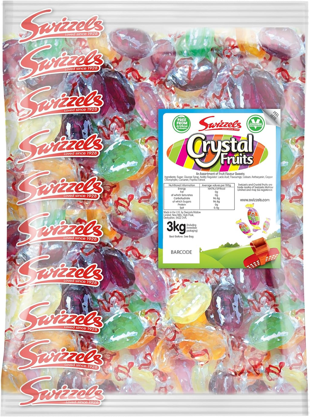 Swizzels Crystal Fruits 3kg | Bulk Bag Boiled Fruit Sweets – UK Business Supplies