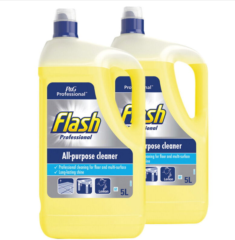 Flash Multi Surface & Floor Cleaner Lemon 5 Litre - UK BUSINESS ...
