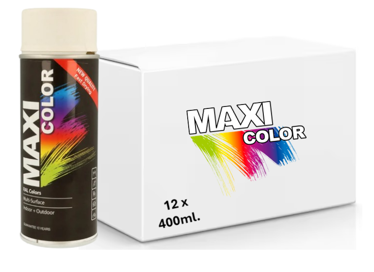 MaxiColor Spray Satin Brilliant White 400ml | Full Case Offer 12 x 400 ...