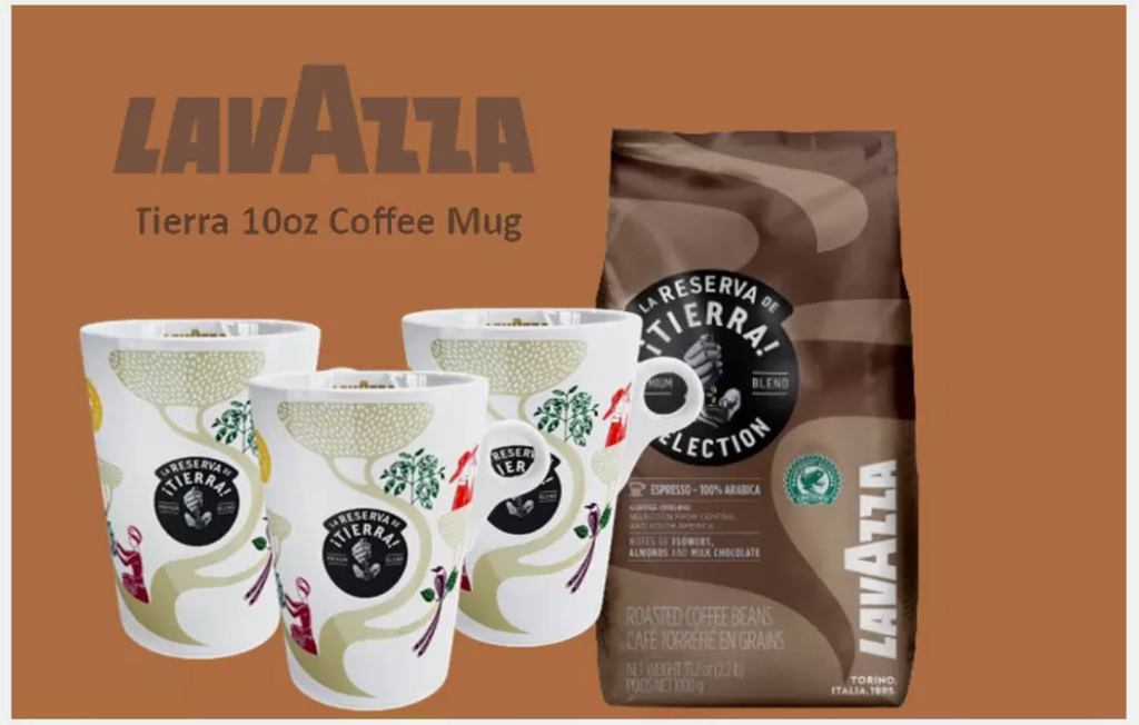 New Lavazza Tierra Coffee Mugs Cups - 10oz 280ml - Tassimo Nespresso ...