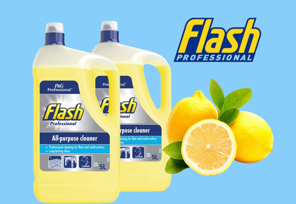 Flash Multi Surface & Floor Cleaner Lemon 5 Litre - UK BUSINESS ...