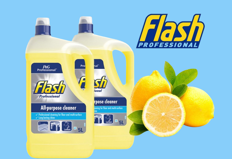 Flash Multi Surface & Floor Cleaner Lemon 5 Litre - UK BUSINESS ...
