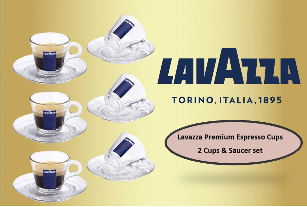 Lavazza Trasparenza Espresso Cup & Saucer Set (2 Pack) - UK BUSINESS ...
