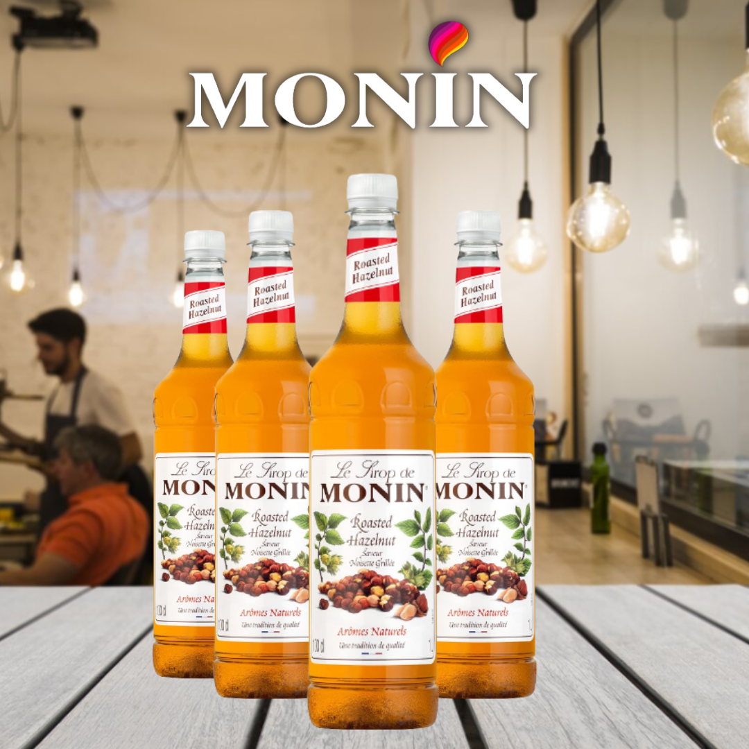 Monin Roasted Hazelnut Coffee Syrup 1 Litre (Plastic) - UK BUSINESS ...