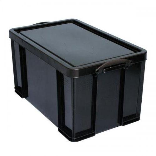 Really Useful Black Plastic Storage Box 84 Litre - UK BUSINESS SUPPLIES ...