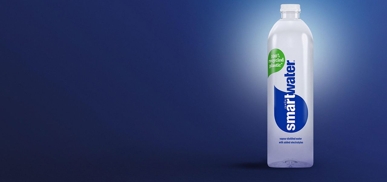 Glaceau Smartwater Natural Mineral Water Bottle Plastic 24 x 600ml - UK ...