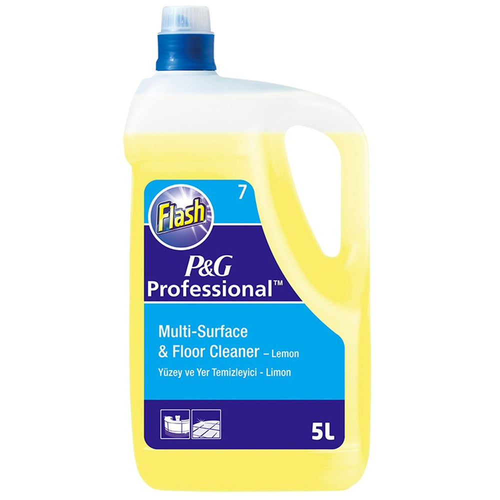 Flash Multi Surface & Floor Cleaner Lemon 5 Litre - UK BUSINESS ...