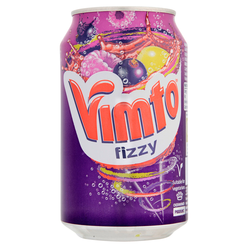 Vimto 330ml Can Carbonated Fruit Juice Drink (Pack of 24) - UK BUSINESS ...