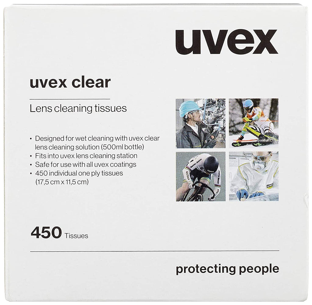 Uvex Formulated Cleaning Tissues/Wipes Box x 450 - UK BUSINESS SUPPLIES ...