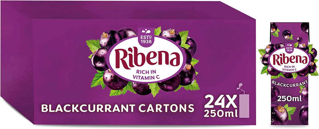 Ribena Blackcurrant Juice Kid Party Vitamin C Flavour Fruit Carton Pack ...