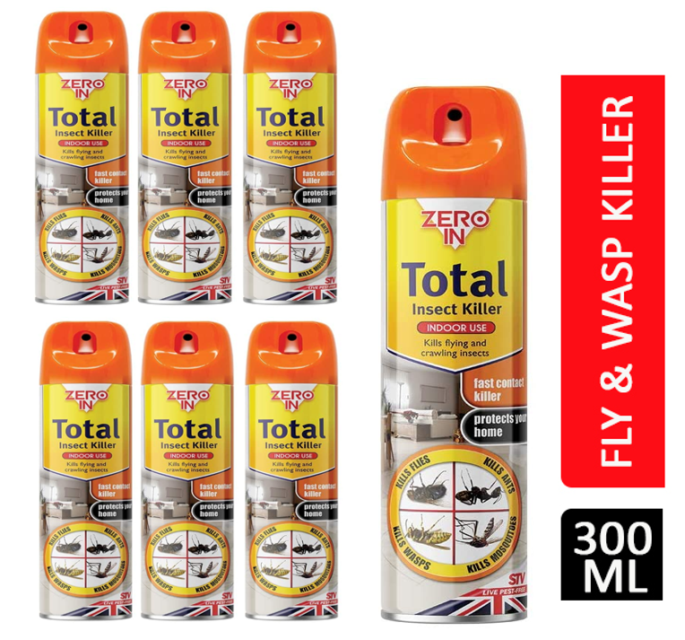 Zero In Total Insect Killer 300ml Flies, Ants, Wasp, Mosquito.. - UK ...