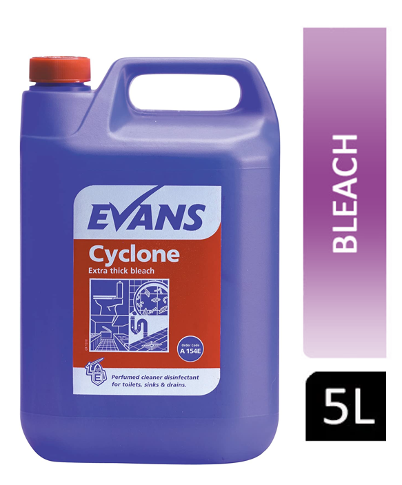 Evans Vanodine Cyclone Extra Thick Bleach 5 Litre - UK BUSINESS ...