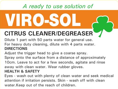 Viro-Sol All-Purpose Cleaner & Degreaser 5L by Janit-X - UK BUSINESS ...
