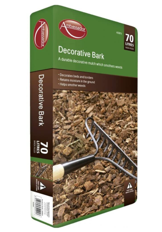 Ambassador Decorative Garden Bark Chips 70 Litres Durable Decorating ...