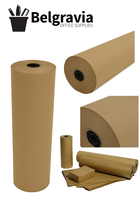 Belgravia Imitation Kraft Paper Rolls - 90gsm - 600mm x 200m - UK ...