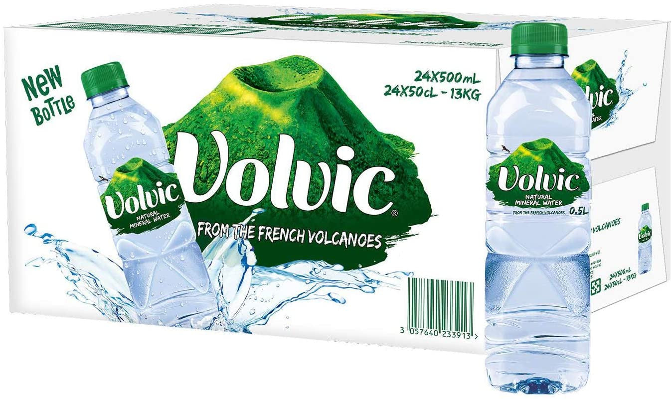 Volvic Mineral Water Still 24 x 500ml (Plastic Bottle) - UK BUSINESS ...