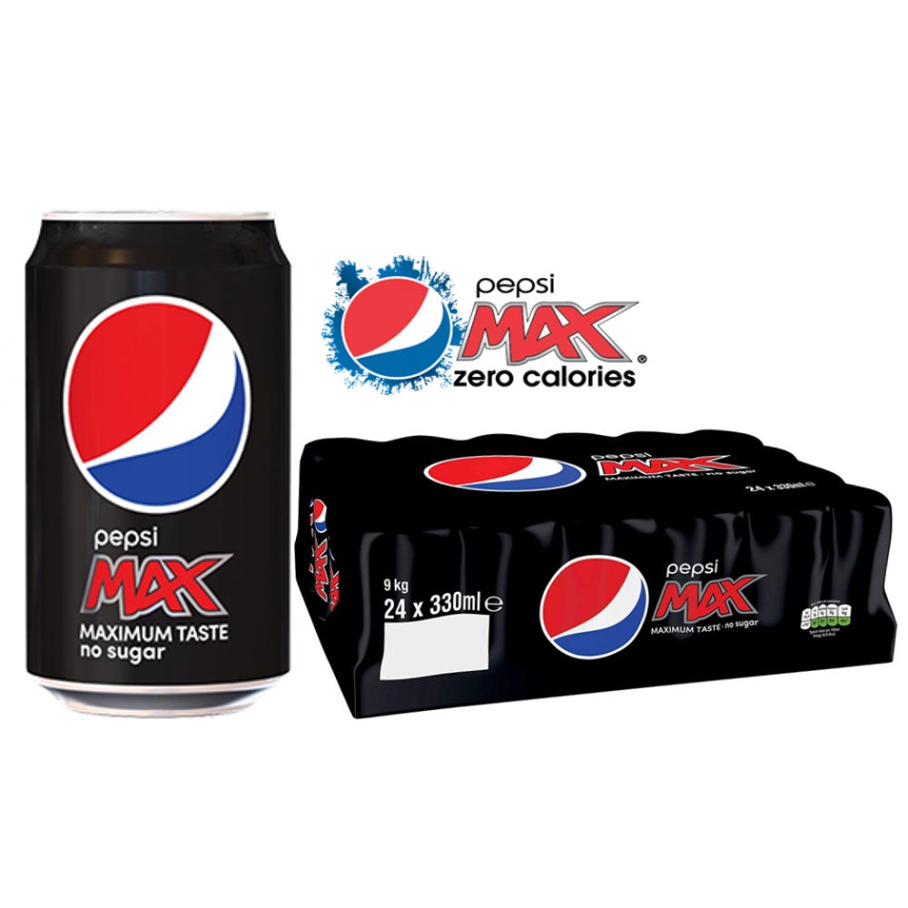 Pepsi Max Cola 330ml Cans (Pack of 24) - UK BUSINESS SUPPLIES – UK ...
