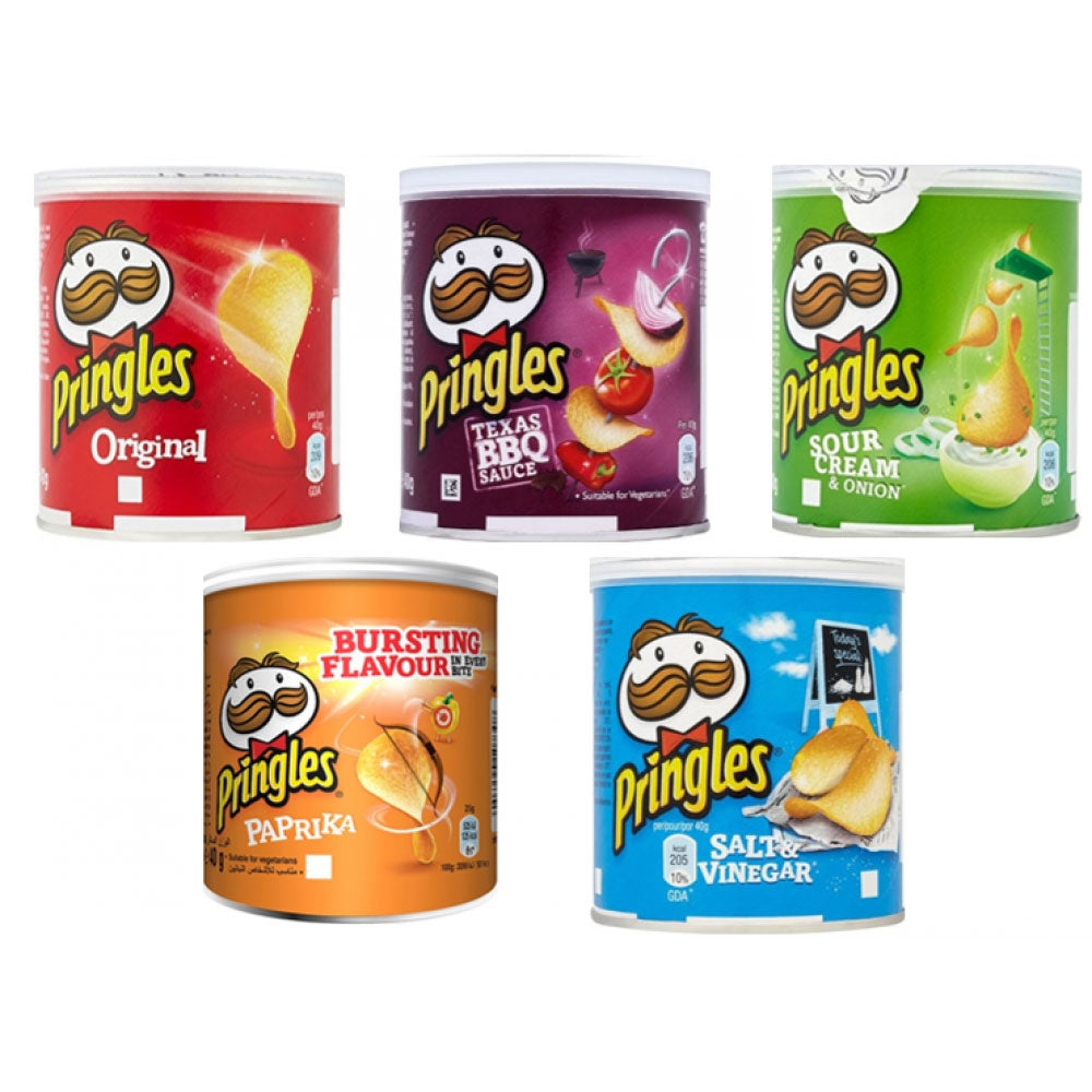 Pringles 5 Case Multi pack 60 Tubs/ 12 each Flavour Multi Pack Saving ...